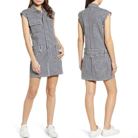 Current/Elliott | Dresses | Currentelliot Striped Sleeveless Shift ...